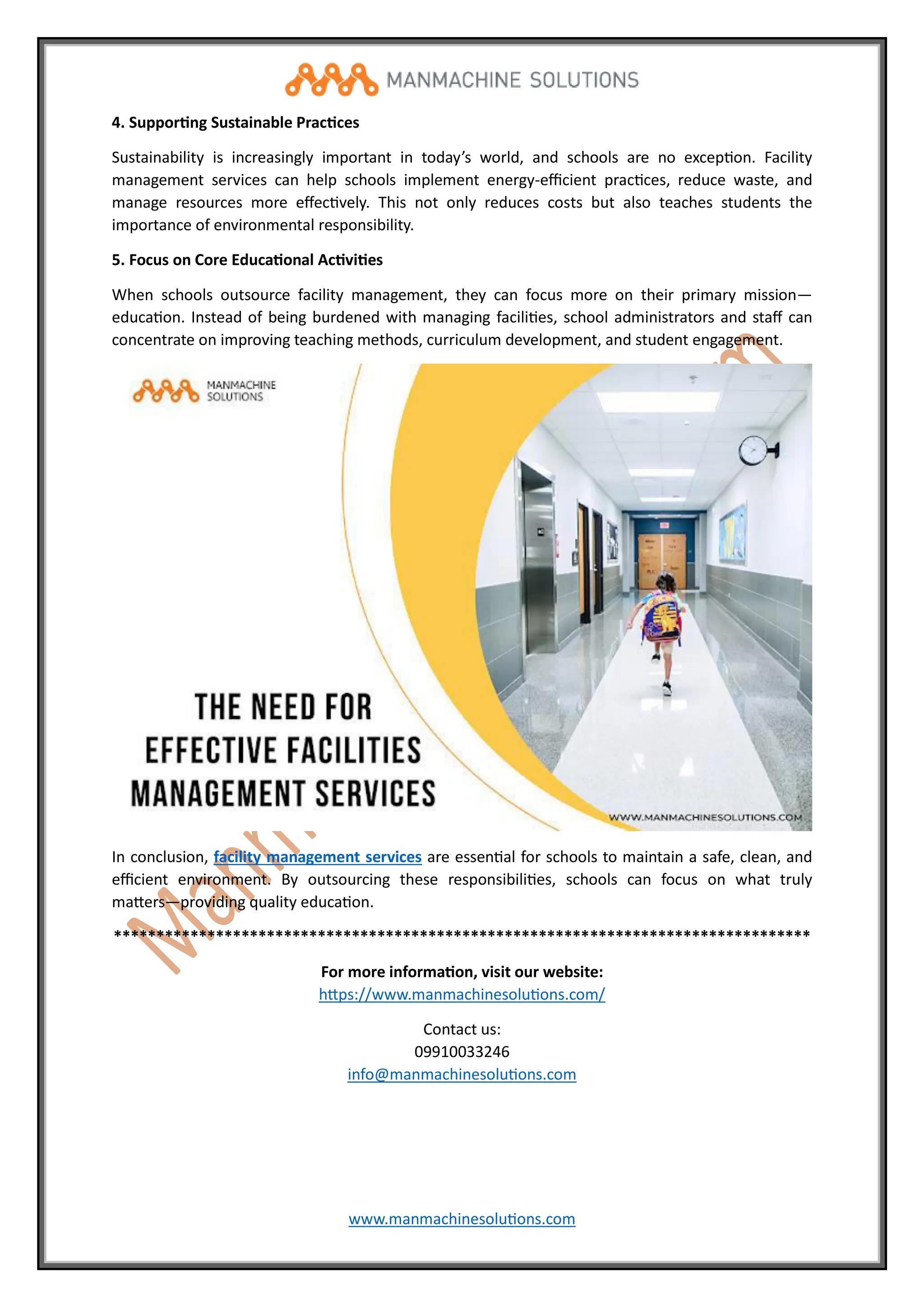 Why Do Schools Need Facility Management Services? | PDF