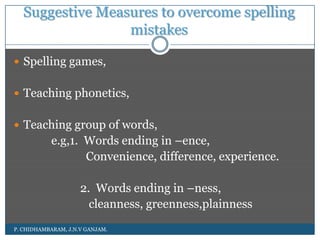 Why do school students commit spelling mistakes ? | PPT