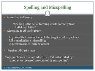 Why do school students commit spelling mistakes ? | PPT
