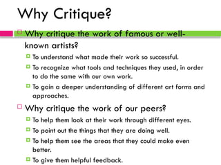 Critique of analysis made easy presentation | PPTX