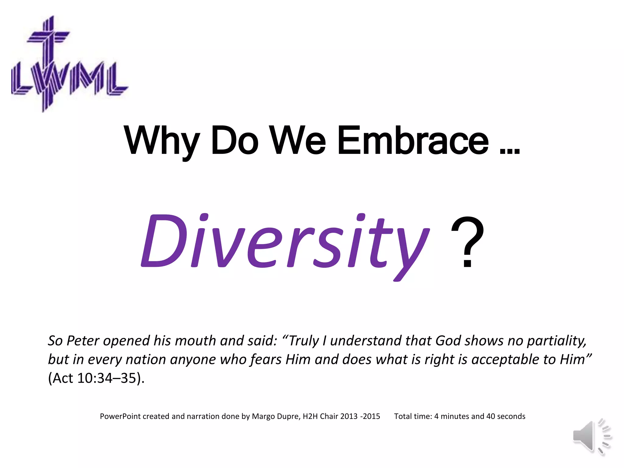 Why do we embrace Diversity? | PPT