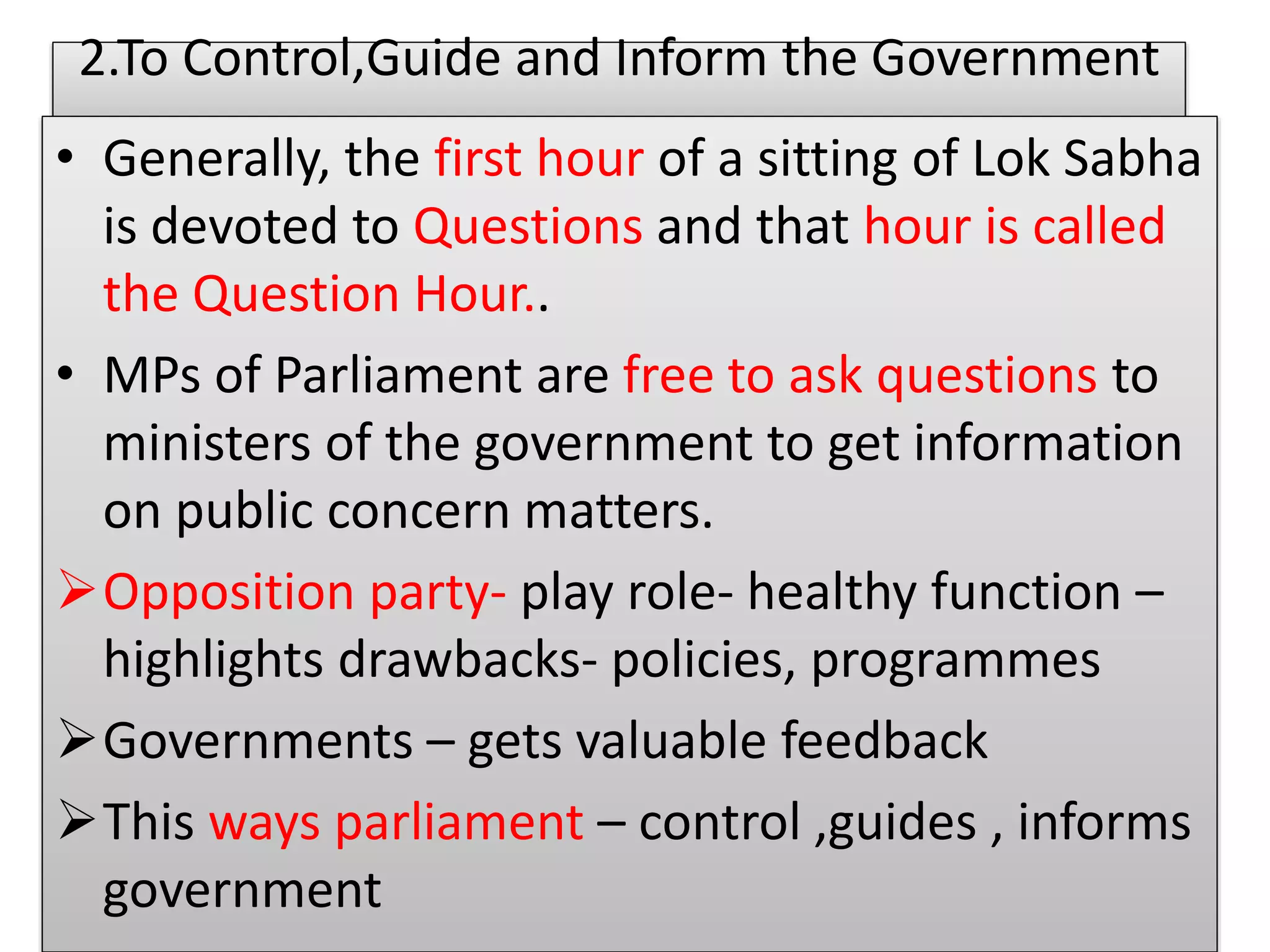 Why do we need a parliament | PPTX