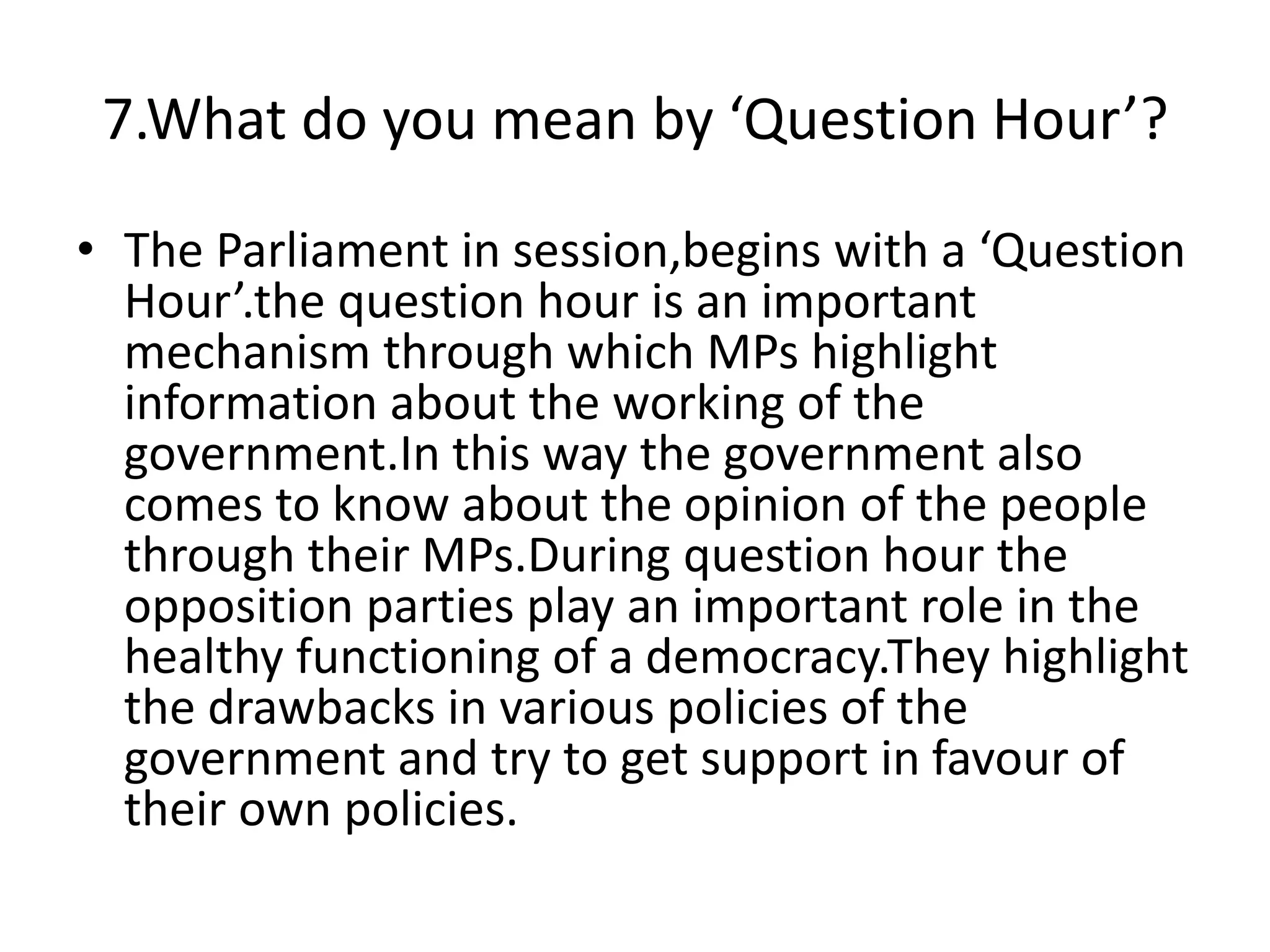 Why do we need a parliament | PPTX
