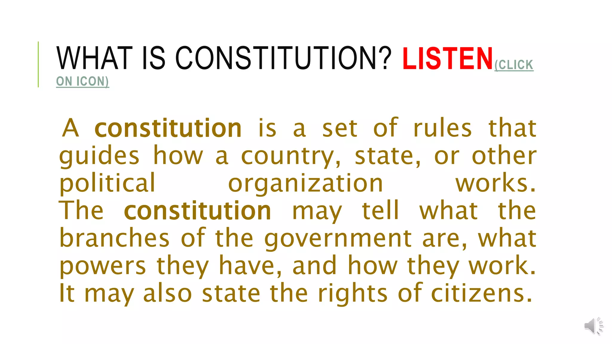Why do we need constitution? | PPTX