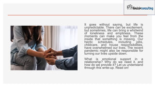 Why Do We Need Emotional Support? How to Give & Receive it? | PPTX