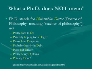 Why Do We Need Ph Ds | PPT