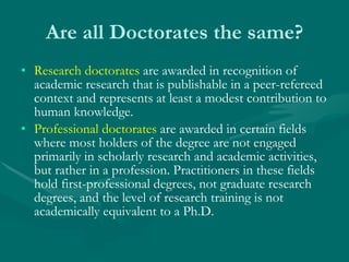 Why Do We Need Ph Ds | PPT