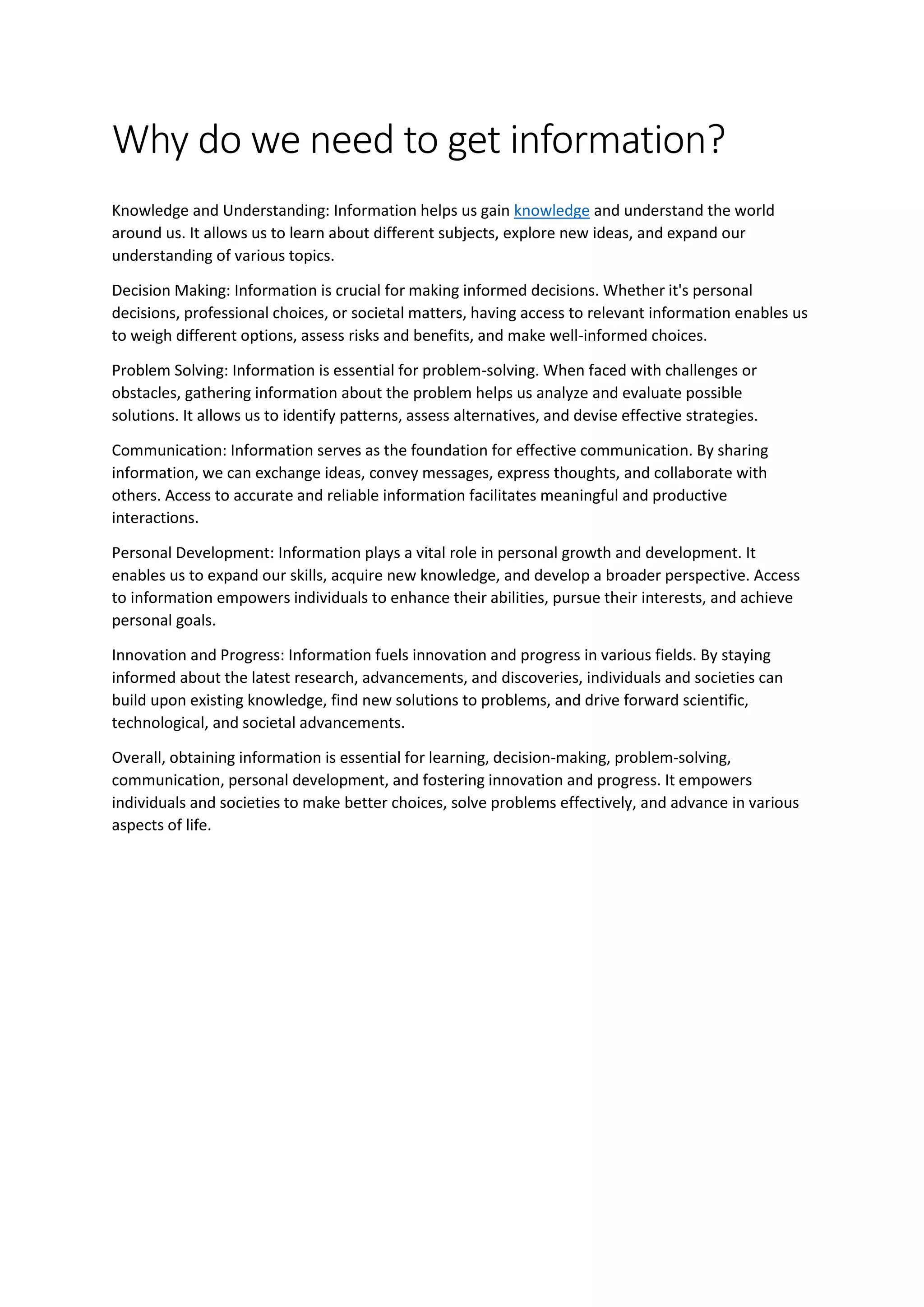 Why do we need to get information.docx