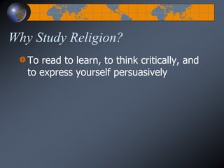 Why do we need to learn religion | PPT