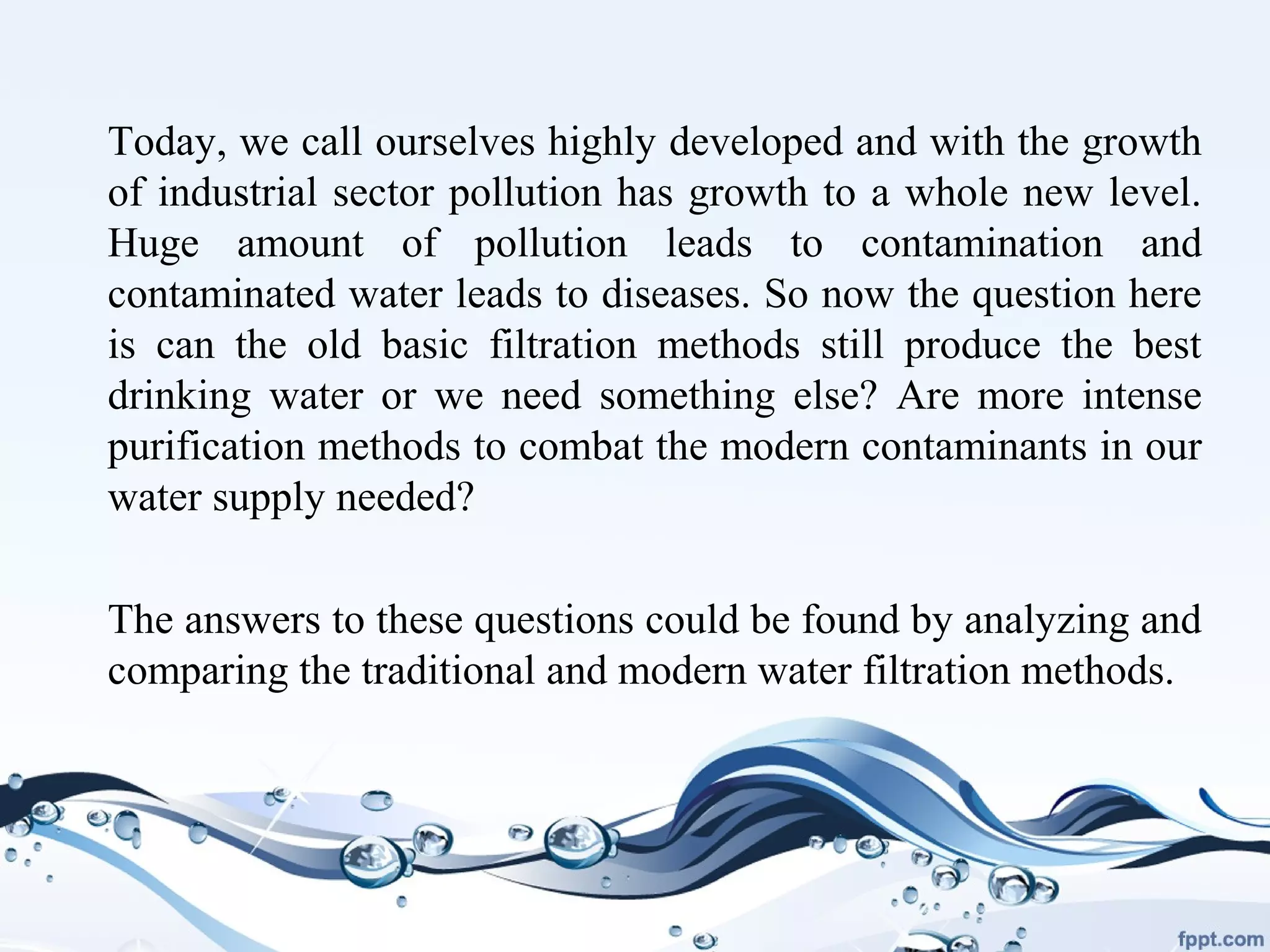 Why do we need water purification? | PPT