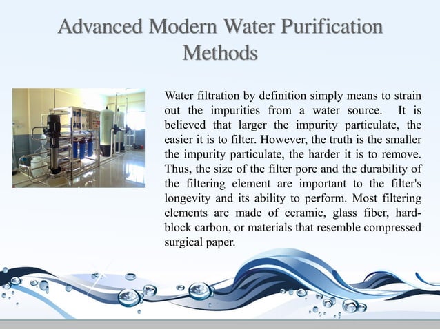 Why do we need water purification? | PPT | Indoor Environmental Quality ...