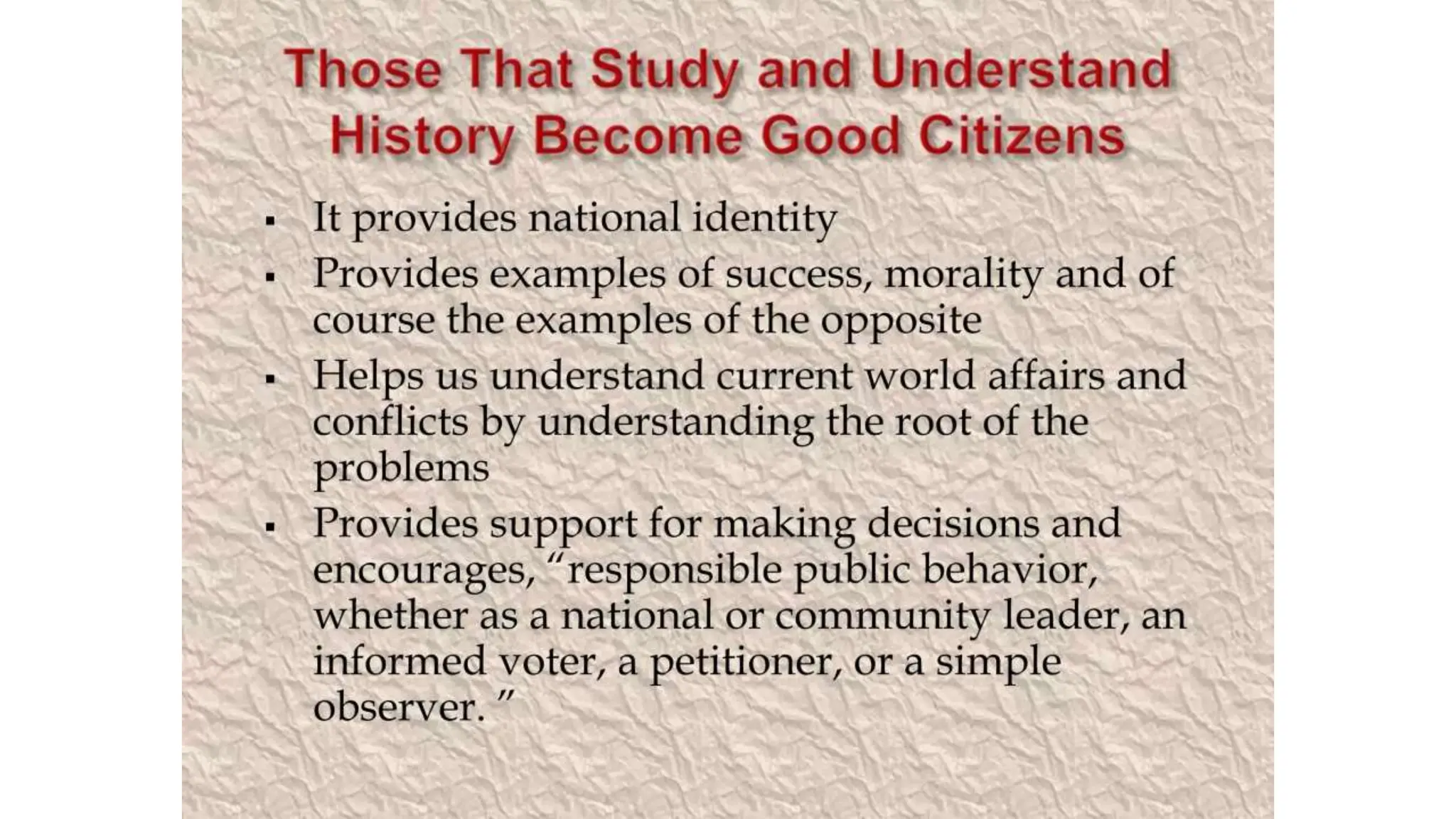 Why do we study history? What is the importance of studying history ...