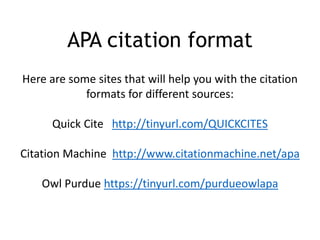Why do we use apa | PPT