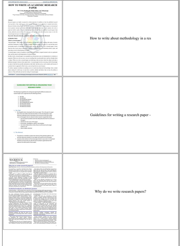 Why Do We Write Research Papers | PDF