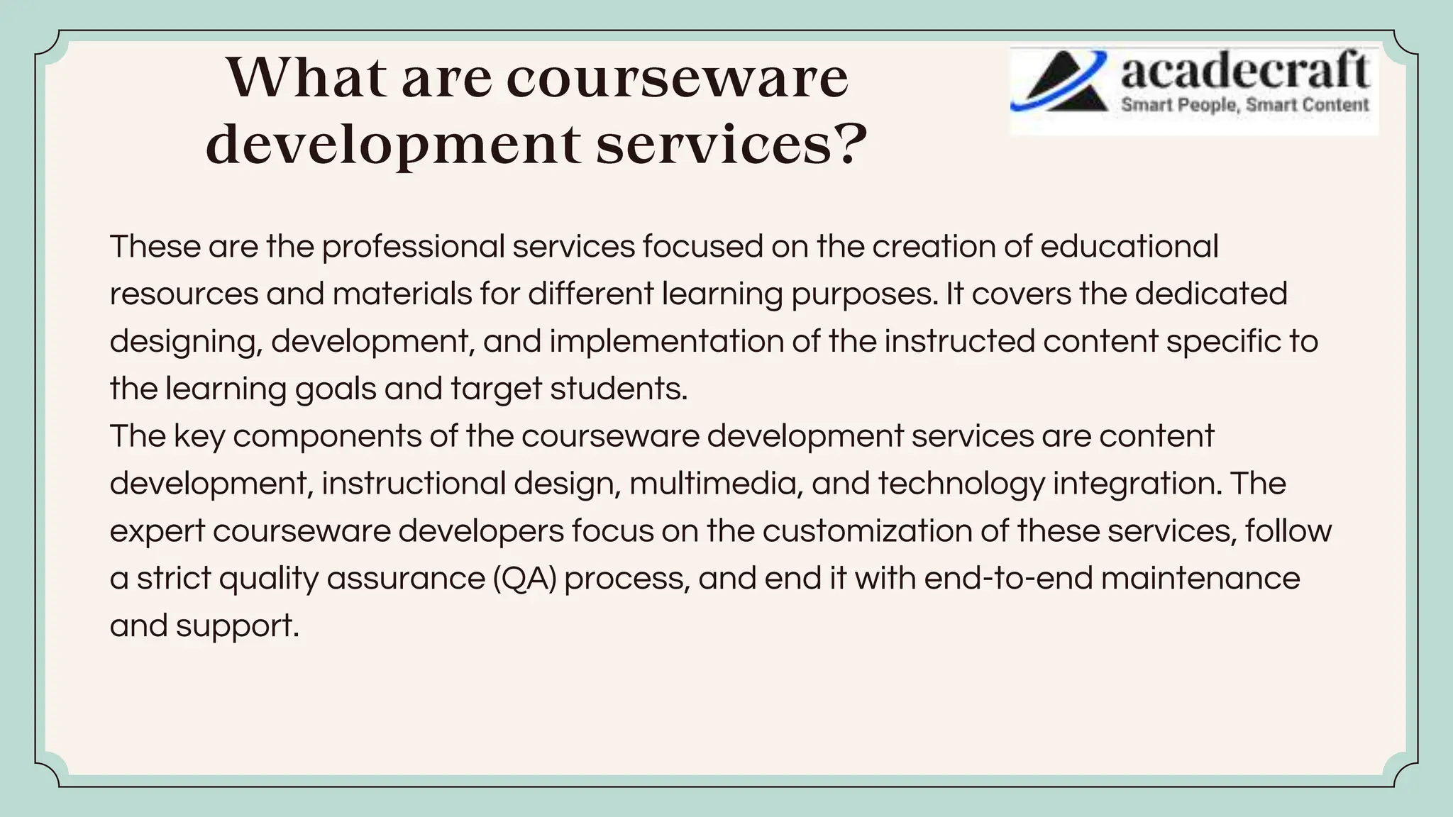 Why do you need dedicated courseware development services.pptx