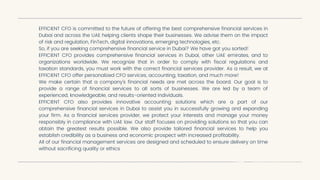 comprehensive financial services in Dubai | PDF
