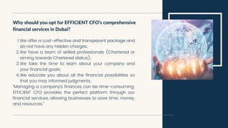 comprehensive financial services in Dubai | PDF