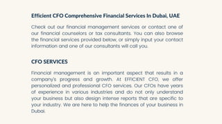 comprehensive financial services in Dubai | PDF