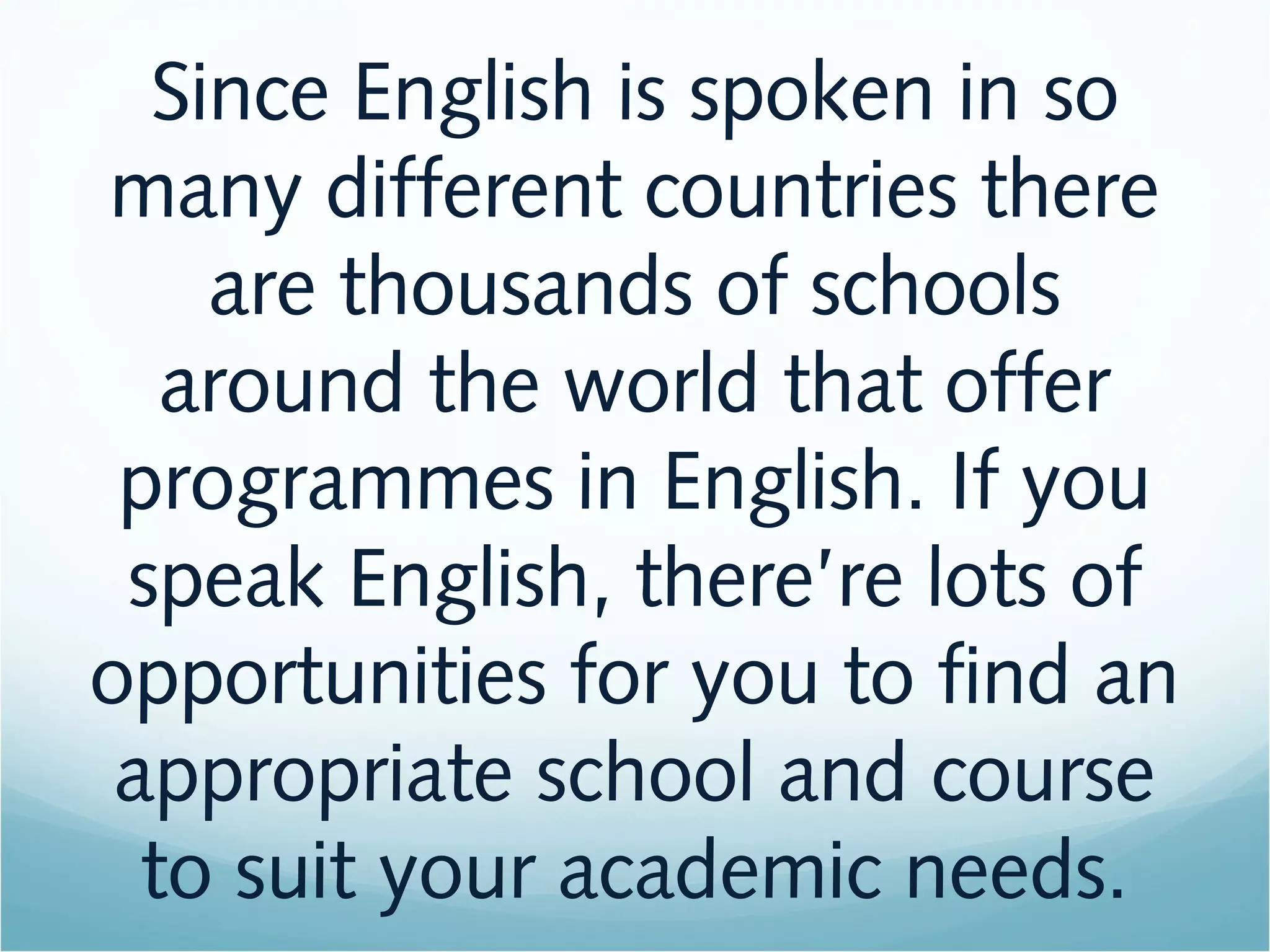 Why do you study english | PPT