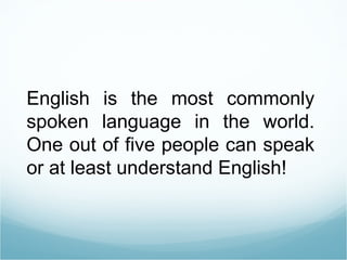 Why do you study english | PPT