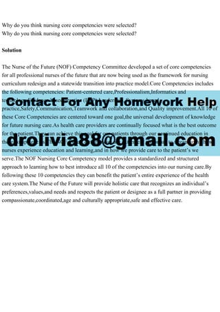 Why do you think nursing core competencies were selectedWhy do .pdf