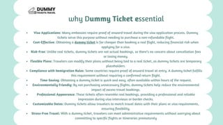 Why a dummy ticket essential for visa.pdf