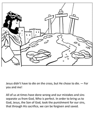 Jesus Dying On The Cross Coloring Pages