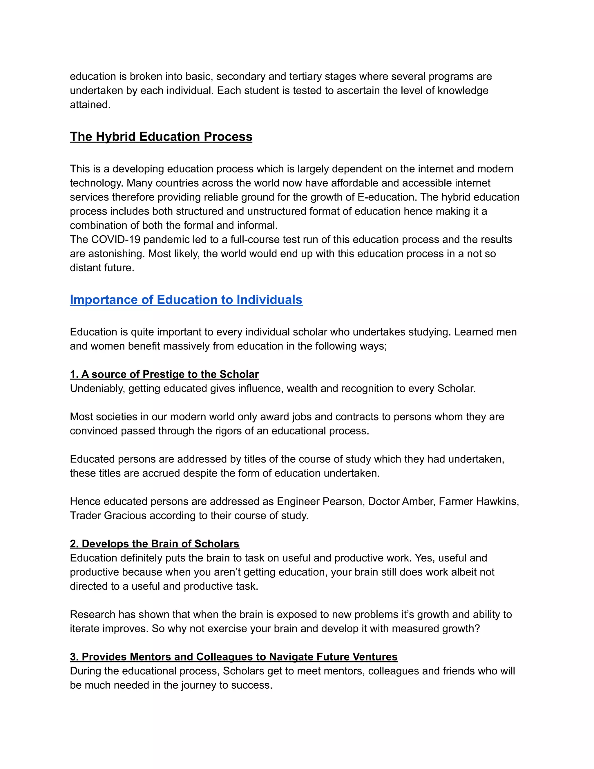 Why Education is Important | PDF