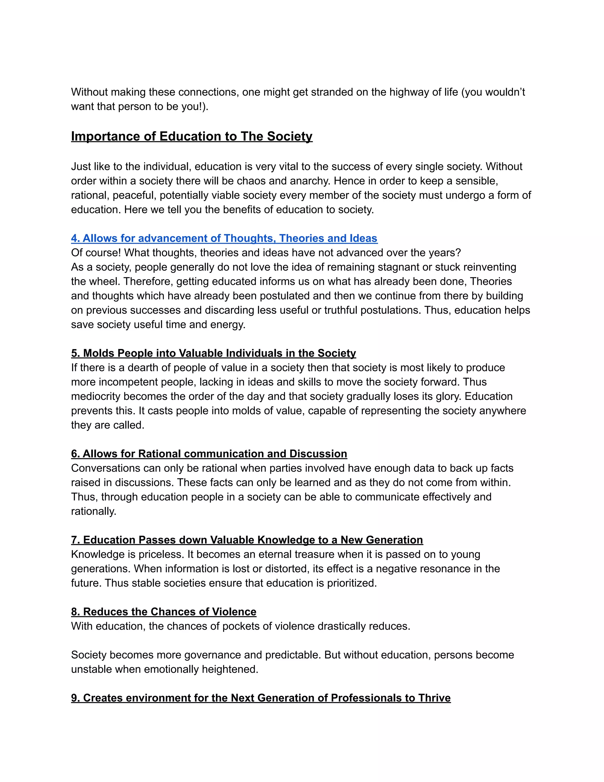 Why Education is Important | PDF