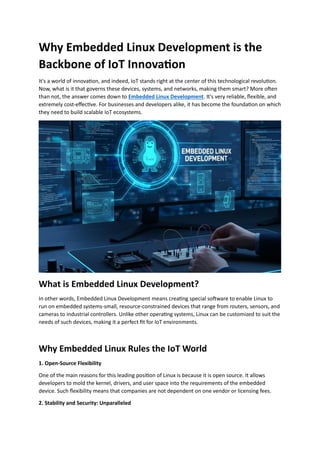 Why Embedded Linux Development is the Backbone of IoT Innovation | PDF