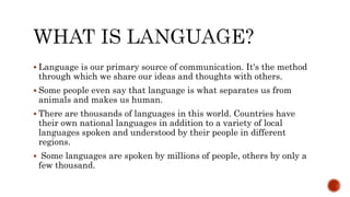 Why you should learn English | PPTX