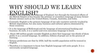 Why you should learn English | PPTX
