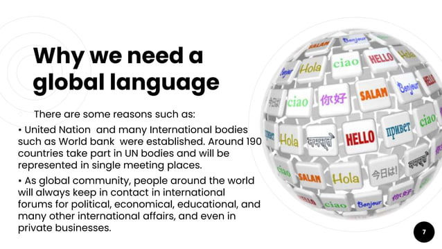 Why english is global language | PPTX | Technology & Computing