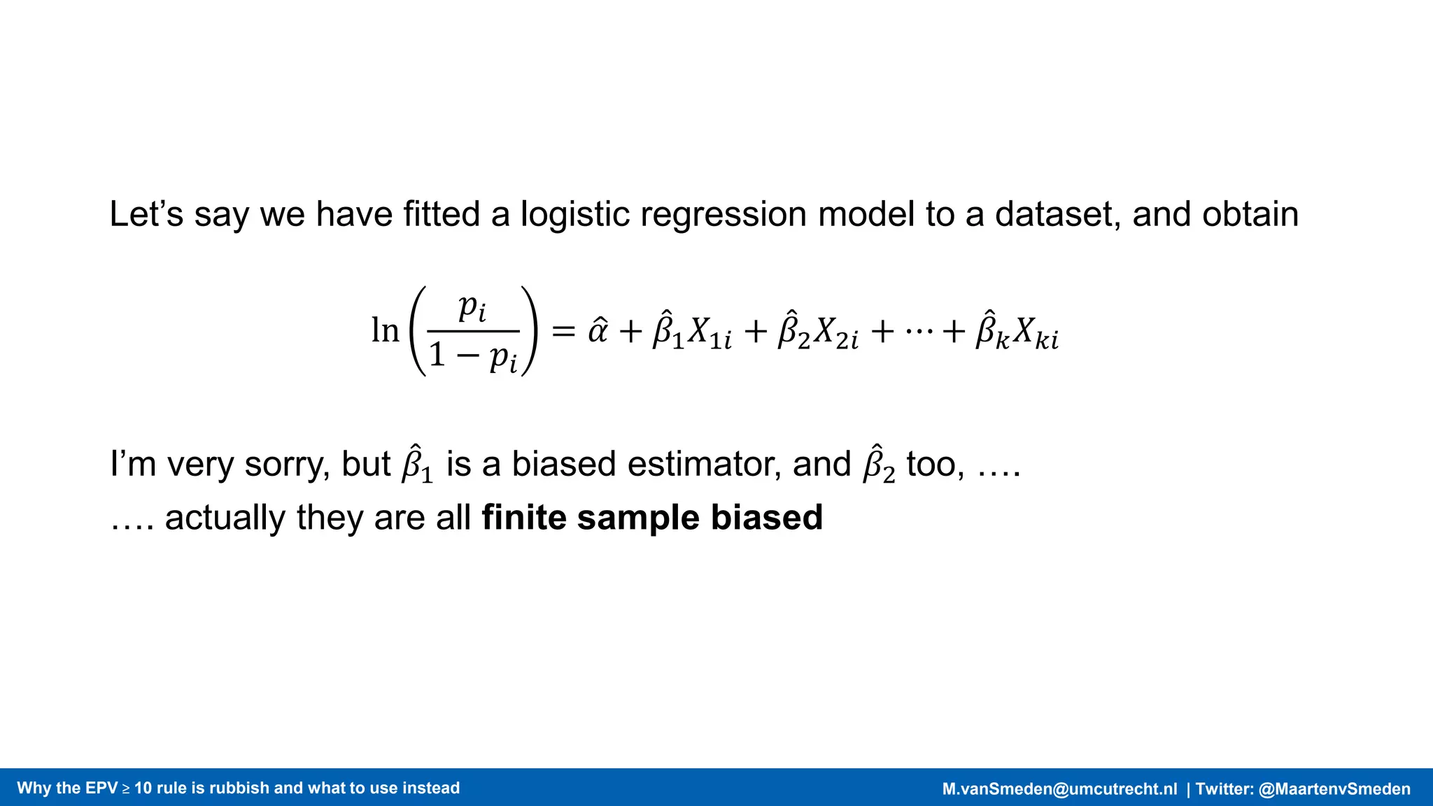Why the EPV≥10 sample size rule is rubbish and what to use instead | PDF