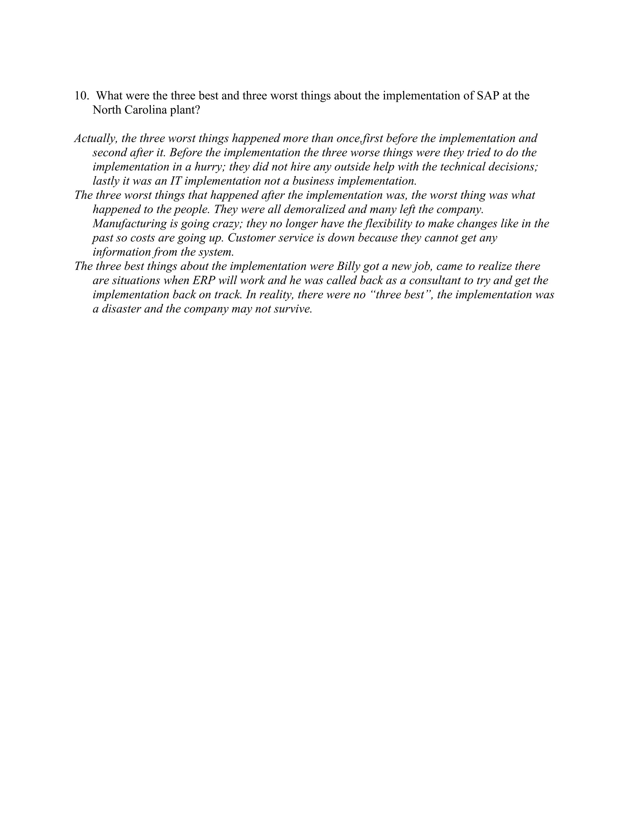 Why erp assignment | PDF