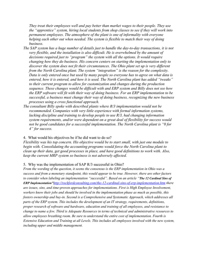 Why erp assignment | PDF