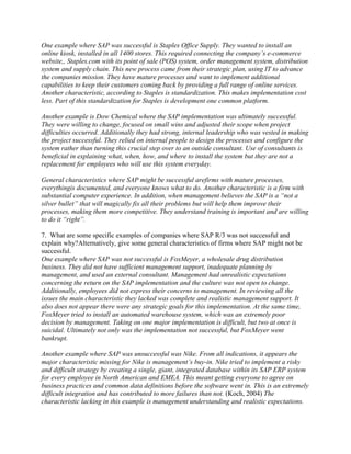 Why erp assignment | PDF