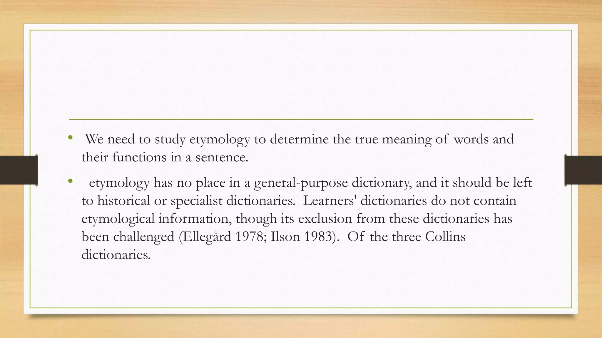 Why etymology | PPTX