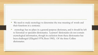 Why etymology | PPTX