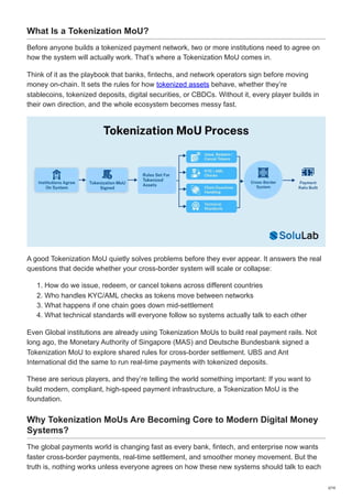 Why Every Bank Fintech Needs a Tokenization MoU Before Launching ...