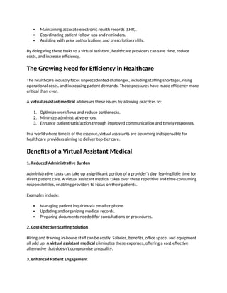 Why Every Healthcare Provider Needs a Virtual Assistant Medical.docx