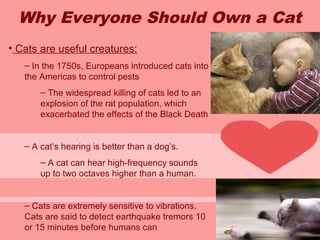 Why everyone should own a cat | PPT