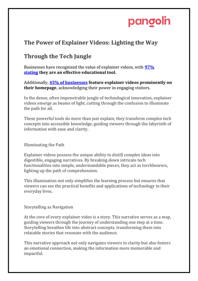 Why Explainer Videos Are KEY to Communication? | PDF