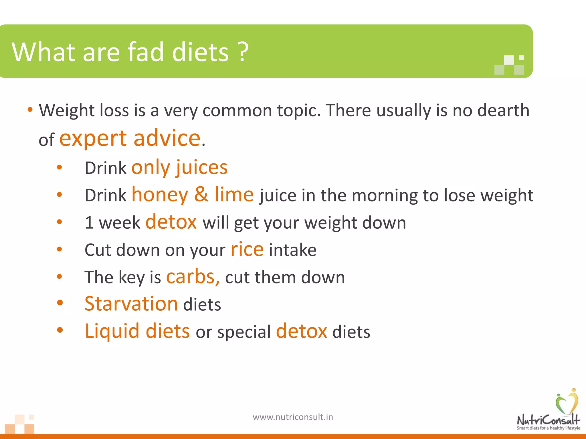 Why fad diets fail | PPTX