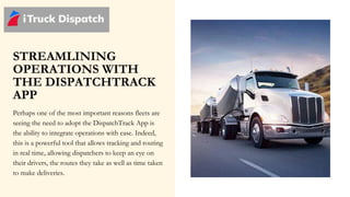 Why Fleets Are Switching to Dispatch Solutions Powered by the DispatchTrack App | PPT