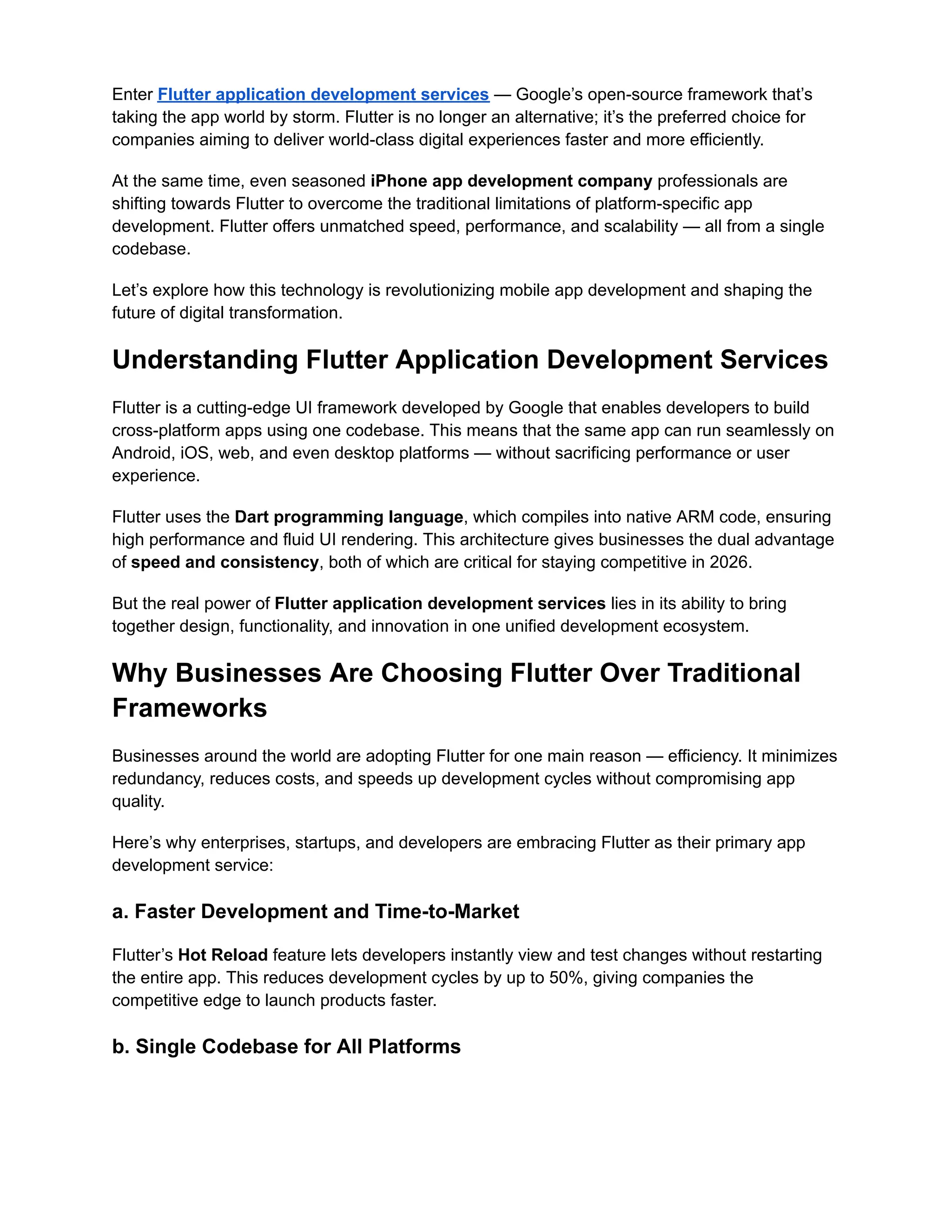 Why Flutter Application Development Services Are the Future of Mobile ...