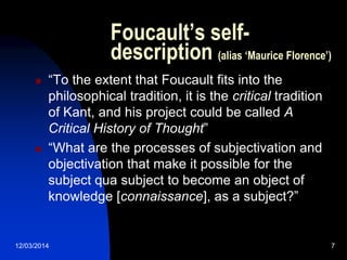 Why foucault | PPT