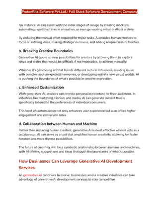 Why Generative AI is the Future of Creative Industries | PDF