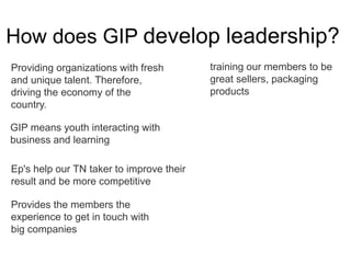 Why gip & gcdp | PPT