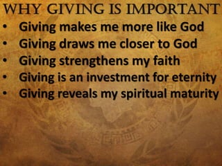 Why giving is important | PPTX